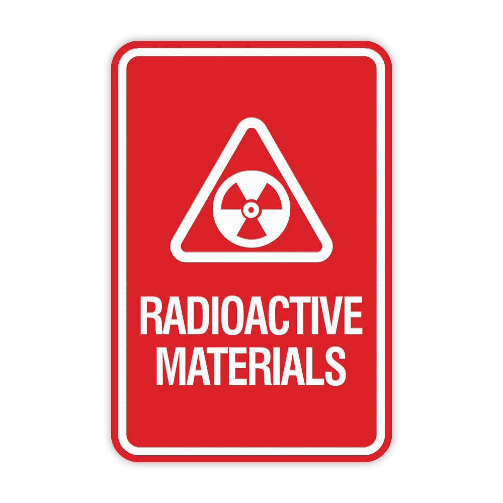 Signs ByLITA Portrait Round Radioactive Materials Sign (Red) - Large ...