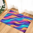 Abstract Gradient Art Door Mat Blue Purple Yellow Ombre Feather Texture ...