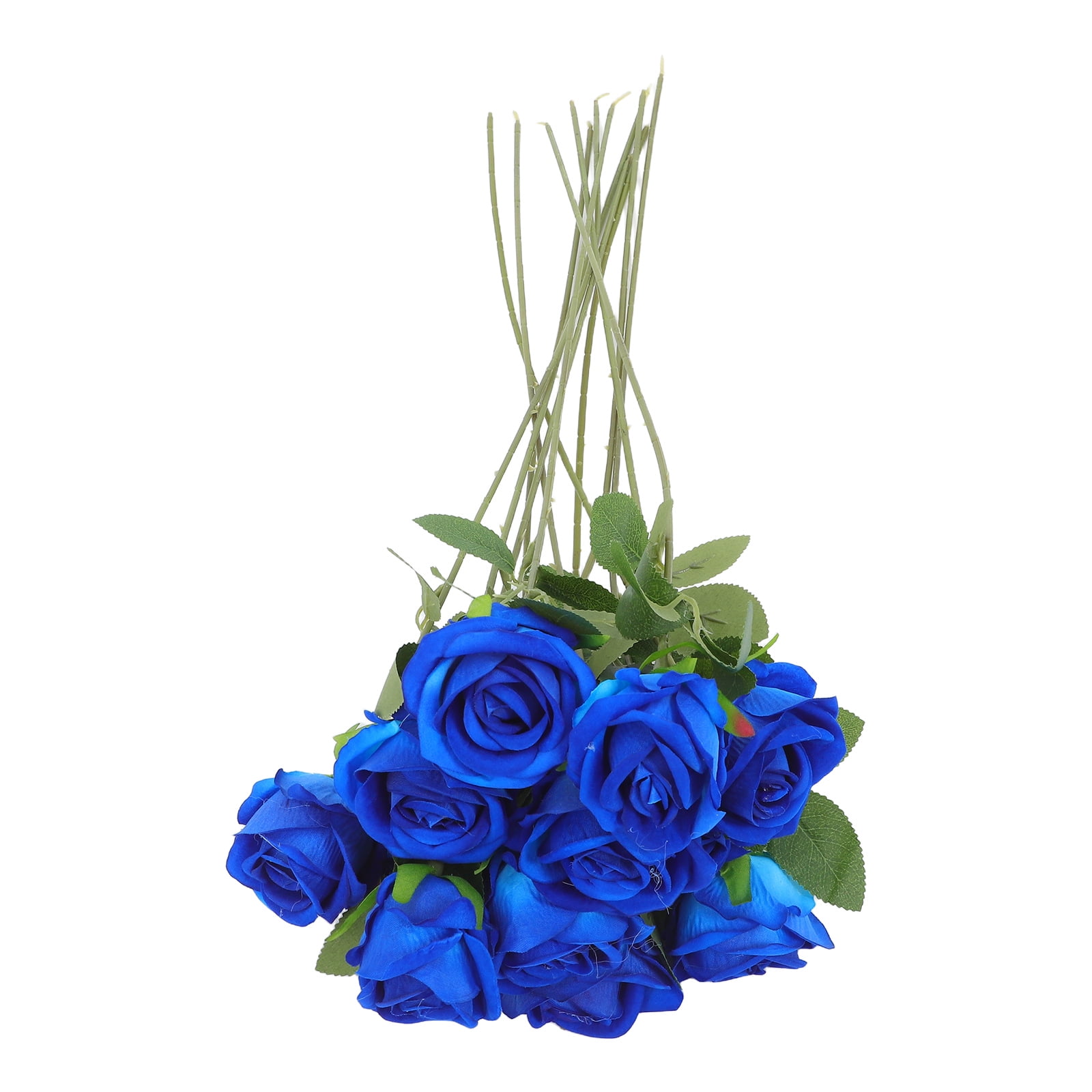 Click here for Chichumid 12pcs Blue Faux Roses Made From Cloth Fo... prices