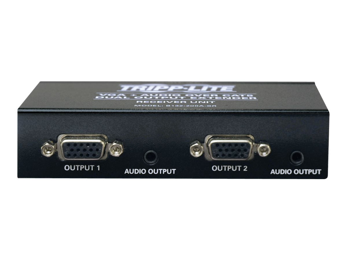 Tripp Lite Dual VGA & Audio over Cat5/Cat6 Video Extender Receiver EDID ...