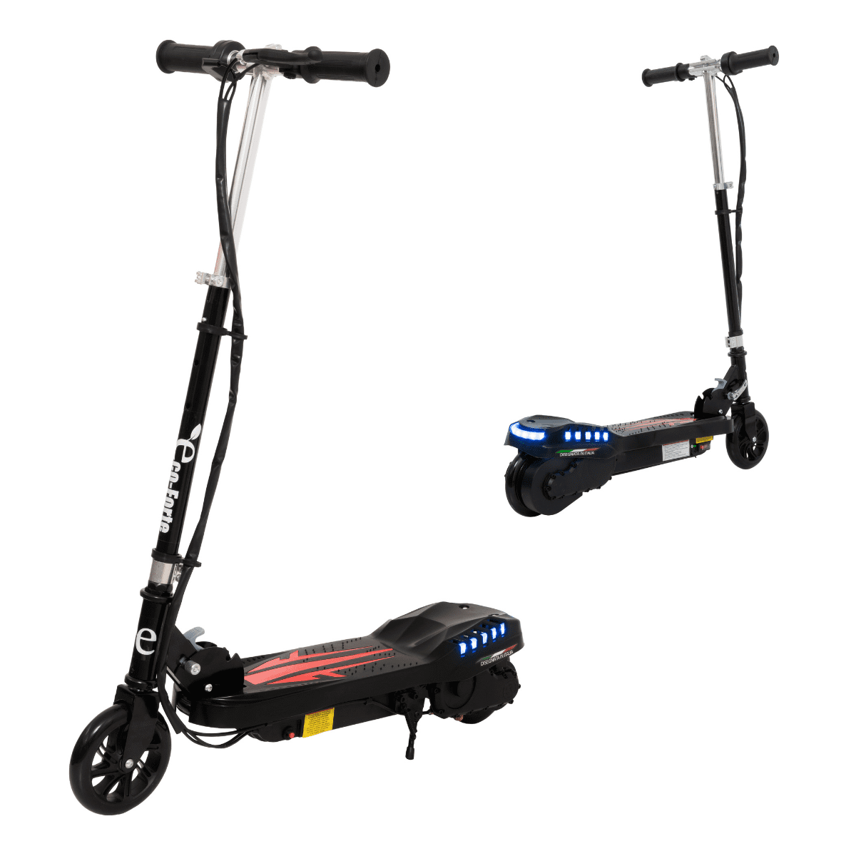 Scooter Patín Eléctrico AEIOU Eco-Forte con luces 120w 12km/h Negro ...