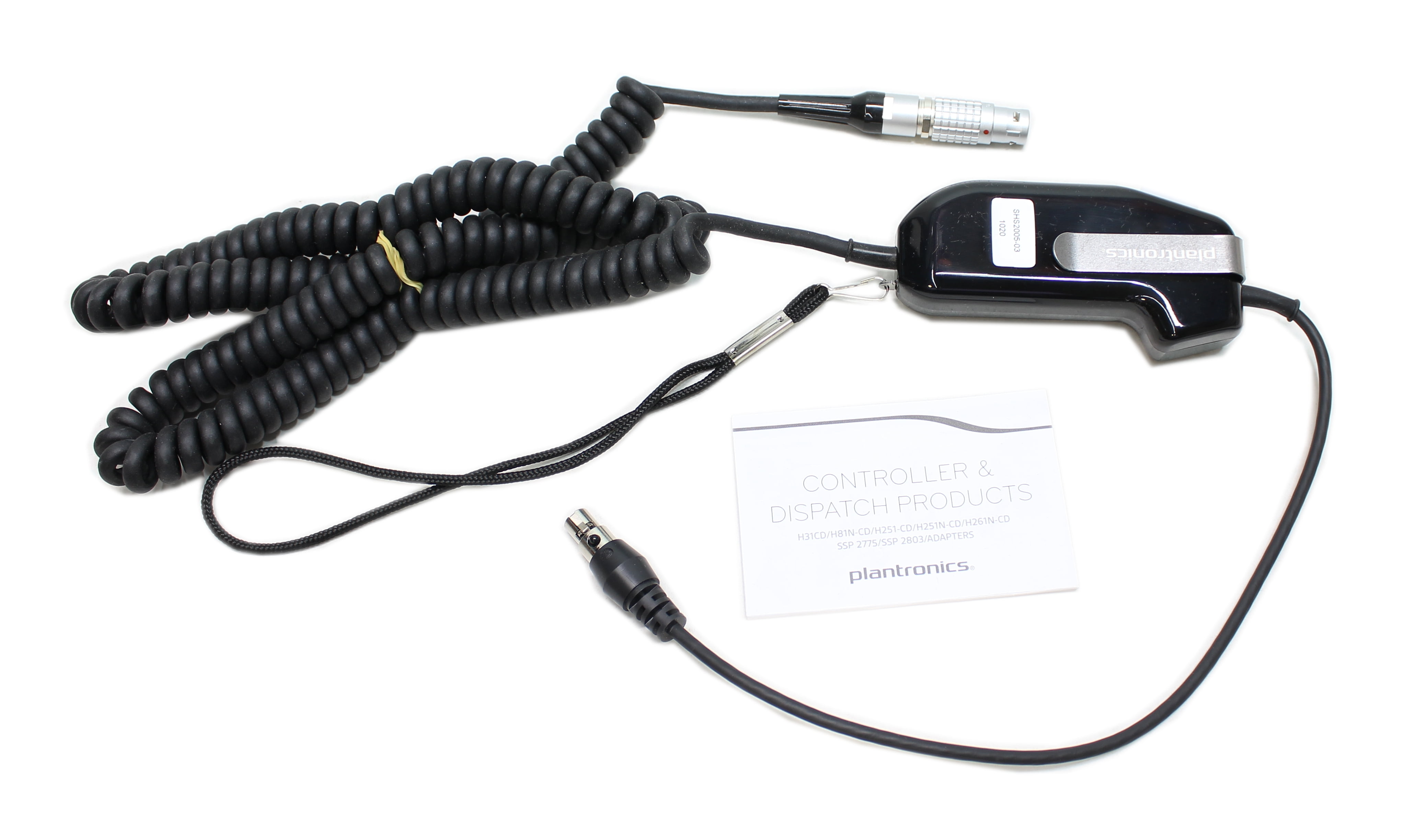 Plantronics SHS2005-03 Corded Push-To-Talk Switch PTT Adapter Dual ...