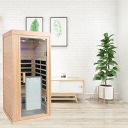 Maxxus 3-Person Corner Low EMF (Under 8MG) FAR Infrared Sauna (Canadian Hemlock) - Walmart.com