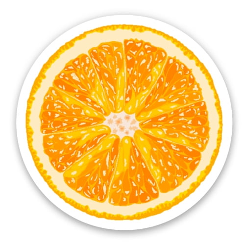Orange Slice - 12" Vinyl Sticker Waterproof Decal - Walmart.com