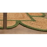 KLAVATE Natural Jute Hand Braided Scalloped Area Rug - Walmart.com