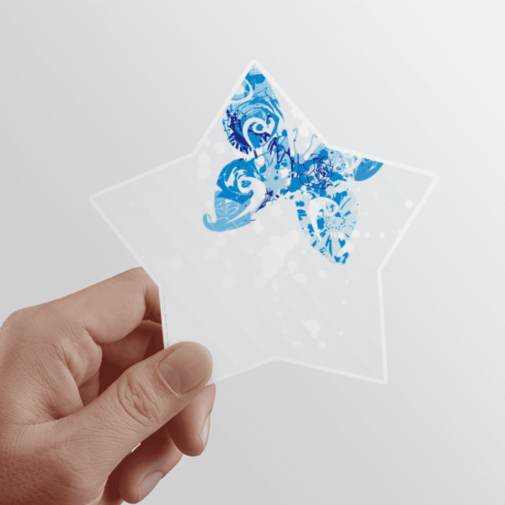 animal sky blue flutte graffiti star sticker paster vinyl car tags ...