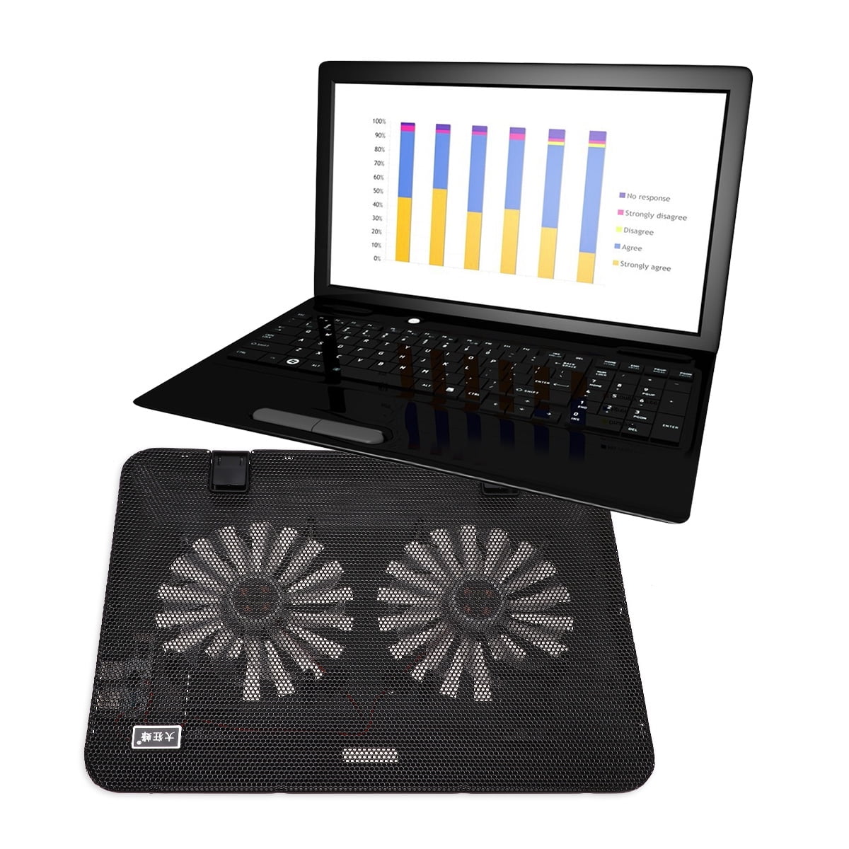 Click here for Tinksky 1pc Laptop Stand Fan Cooler Speed-Adjustab... prices