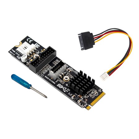M.2 PCIe to Front USB3.1+TYPE-E&C+19PIN/20PIN Expansion Card M.2 M Key ...