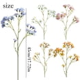 5Pcs Artificial Myrtle Flower Single Stem Lifelike Silk Flower with ...
