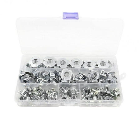 Four-pronged Tee Nuts Zinc Plated Wood Furniture M3-M8 Threaded Insert ...