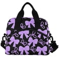 ALAZA Purple Bows Insulated Lunch Box Large Reusable Cooler Bag with ...