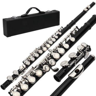 Stagg Flute with B-Foot Joint, Open Holes, In-Line G and French Style ...
