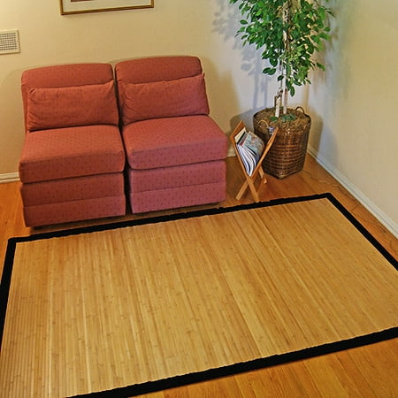 Contemporary Natural Bamboo Rug - Walmart.com