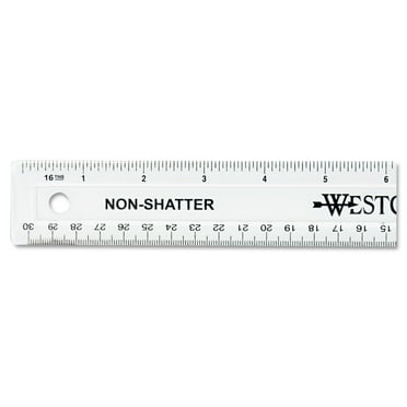Westcott Acrylic Data Highlight Reading Ruler With Tinted Guide, 15 ...