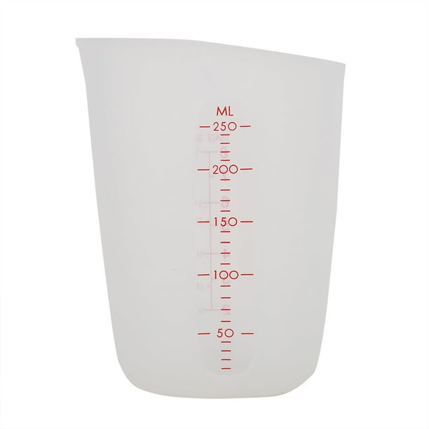 Transparent Soft Silicone Measuring Cup Visual Semi permeable Milk Cup ...