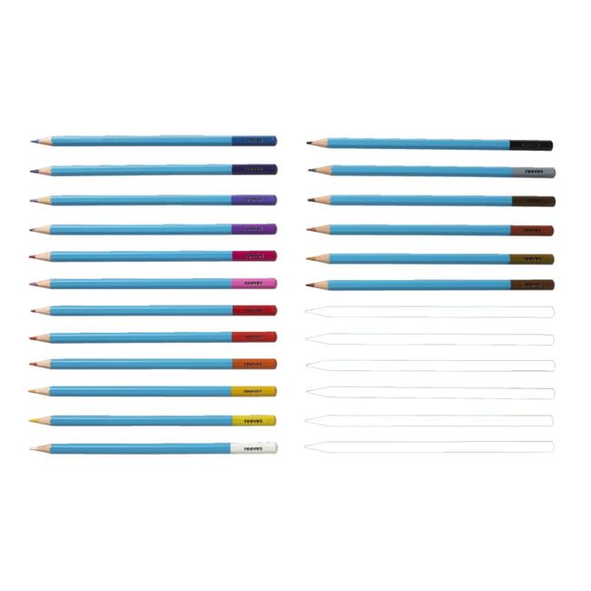 Reeves Premium Watercolor Pencils, Assorted Color, 3.8 mm Thick Tip ...