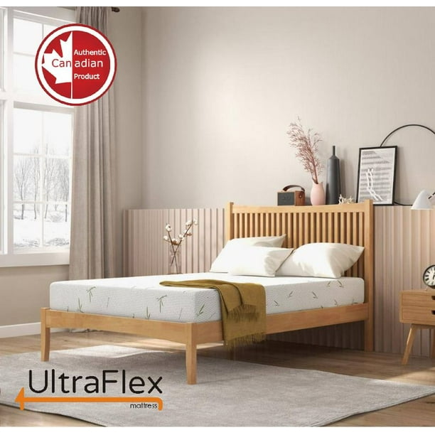 UltraFlex EasySleep- Canadian-Made Medium Firm Gel Infused Reversible Comfort With Pressure ...