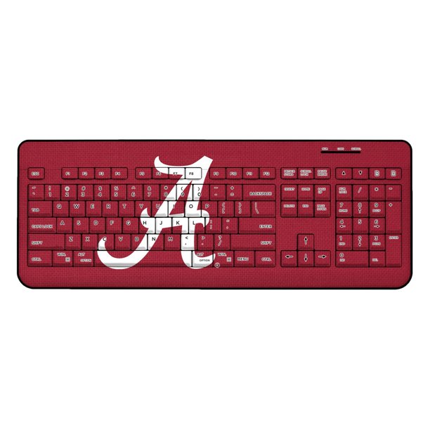 Alabama Crimson Tide Primary Logo Solid Design Wireless Keyboard ...