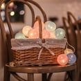 1pc LED Macaron Thread Ball String Lights - Battery Powered Decorative ...