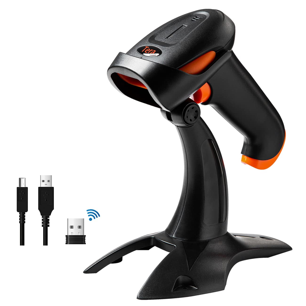 Tera Wireless 2D QR Barcode Scanner with Stand, 3 in 1 Compatible with ...