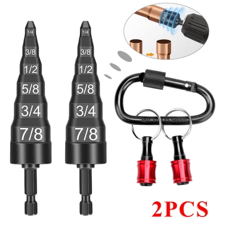 Hymnorq 5PC Flaring Tool Drill Bit Set for HVAC Air Conditioner Copper ...