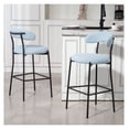 26'' Counter height bar stools Teddy fabric cover kitchen island ...