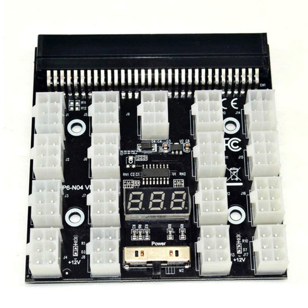 Server Power Adapter Power Supply Breakout Board 12 17x6pin PCI-E ...