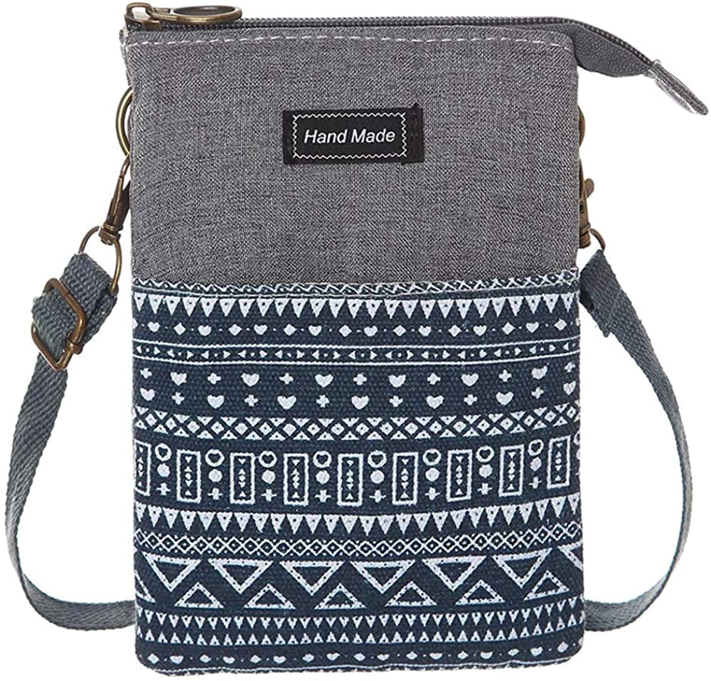 Roomy Cell Phone Purse Wallet Canvas Small Crossbody Purse Bags with ...