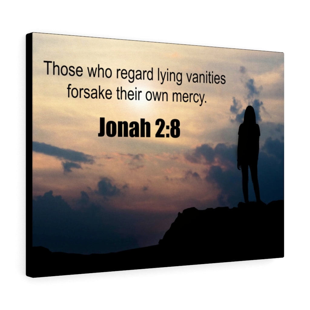 Scripture Walls Forsake Their Own Mercy Jonah 2:8 Bible Verse Canvas Christian Wall Art Ready to ...