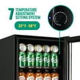 WANAI Compact Beverage Cooler 125 Can Mini Fridge with Temp Control ...