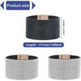 3Pcs 3 Colors Rhinestone Wide Cord Bracelets Set with Velvet Inside ...