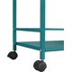 Ameriwood Home Marshall 3 Shelf Metal Rolling Utility Cart, Teal ...