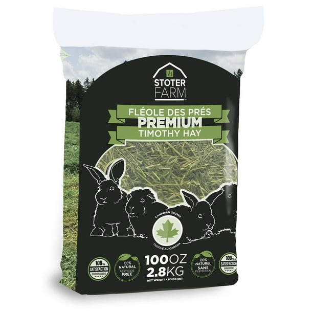 Timothy Hay 6.25 lb. by Stoter Farm, 100% Canadian. Hay for Rabbits ...