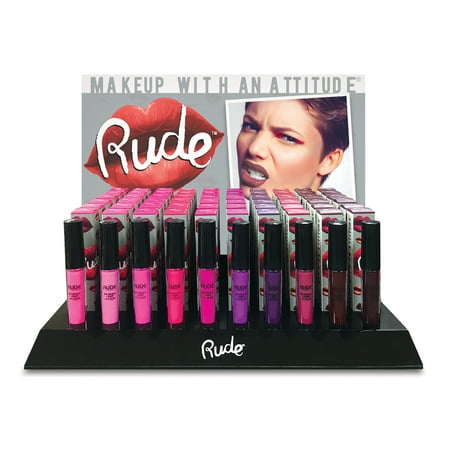 RUDE Notorious Liquid Lip Color Display Set B, 120 Pieces + 10 Testers ...