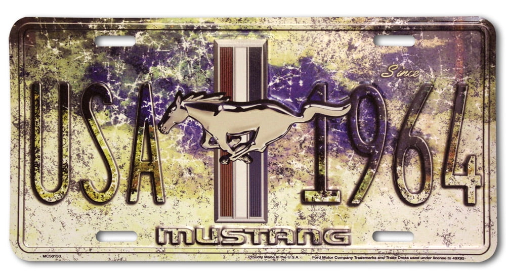 Mustang Since 1964 Novelty License Plate - Walmart.com