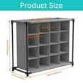 Zzbiqs 4 Tier Shoe Rack, Fabric Storage Organizer, Holds 16 Pairs, Gray ...