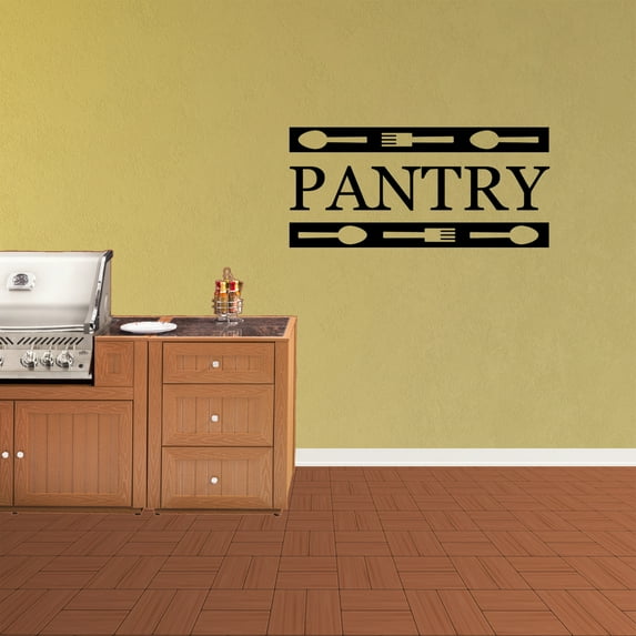Empresal Pantry Lettering Words Sticker Stencil Home Decor Black 28 ...