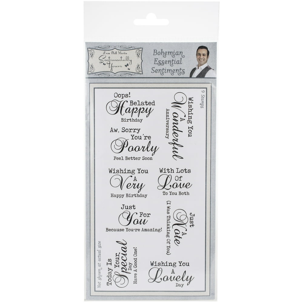 Sentimentally Yours By Phill Martin Dl Clear Stamps-Bohemian Essential ...
