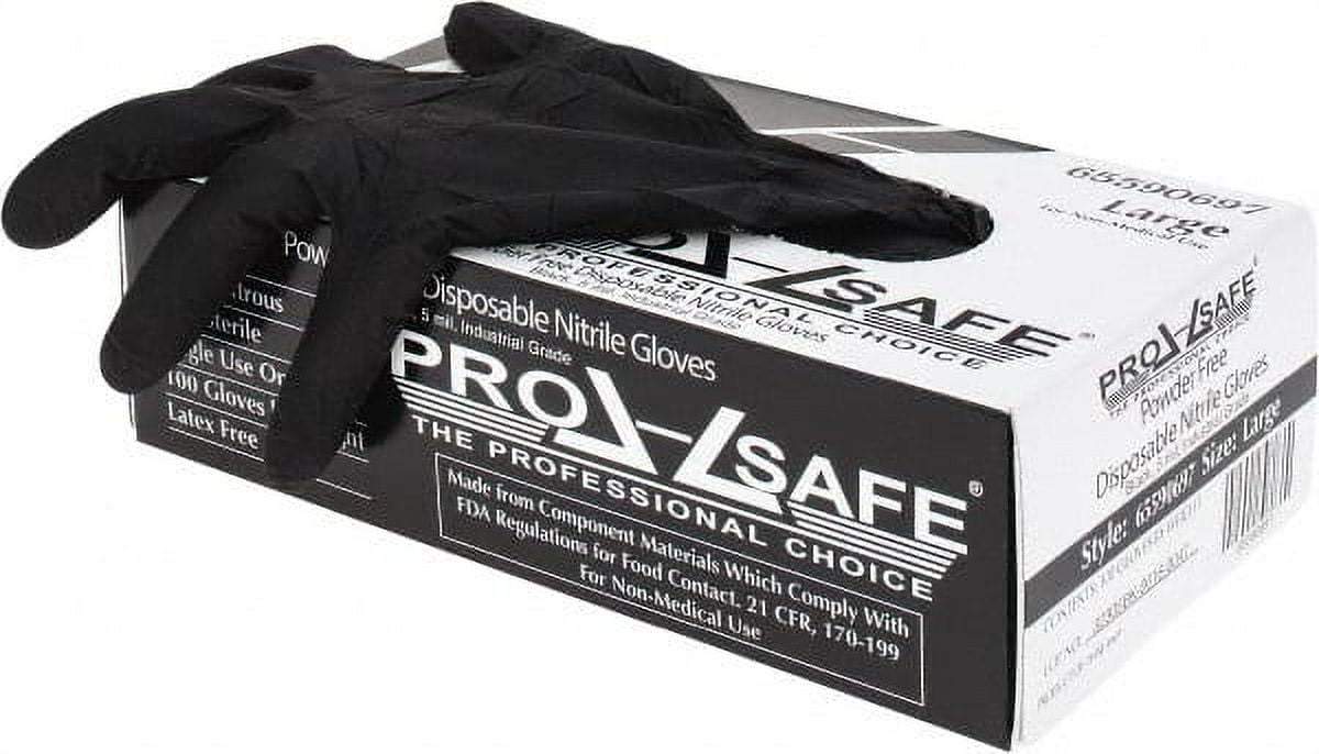 10 Pack PRO-SAFE 65590697 Disposable Gloves, 5 mil, Nitrile - Walmart.com