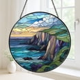 Colorful White Cliffs of Dover Stained Glass Ornament – Winter Window ...