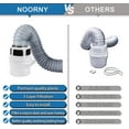 TUOOWO Indoor Dryer Vent Kit Lint Trap with 4 Inch by 5 Feet Grey ...