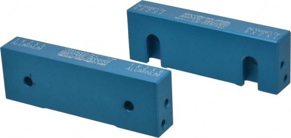 Snap Jaws 6" Wide x 2" High x 1" Thick, Flat/No Step Vise Jaw - Walmart.com