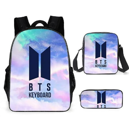 Bts School Bag Anime Notebook Laptop Backpack School Bag Messenger Bag ...