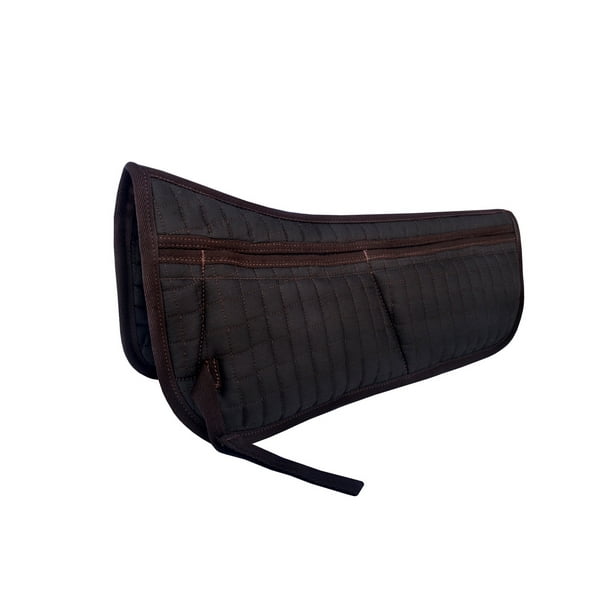 Horse Contoured Wither Relief Quilted Half Pad w/ Foam Inserts Brown ...