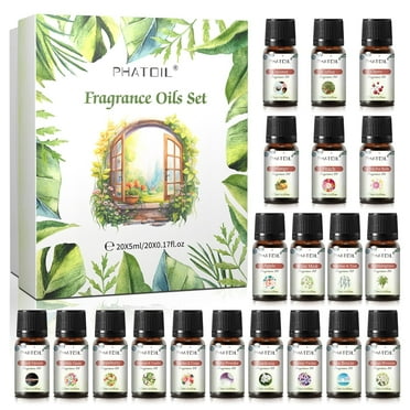 PHATOIL 9pcs Essential Oils Set for Diffusers Humidifier 100% Pure,for Aromatherapy Diffuser ...