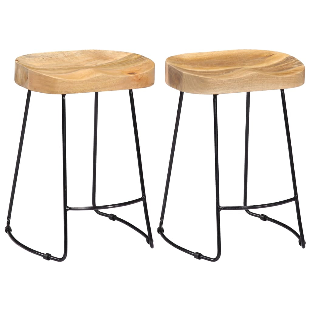 Click here for Vidaxl Gavin Bar Stools 2 Pcs Solid Mango Wood 46... prices