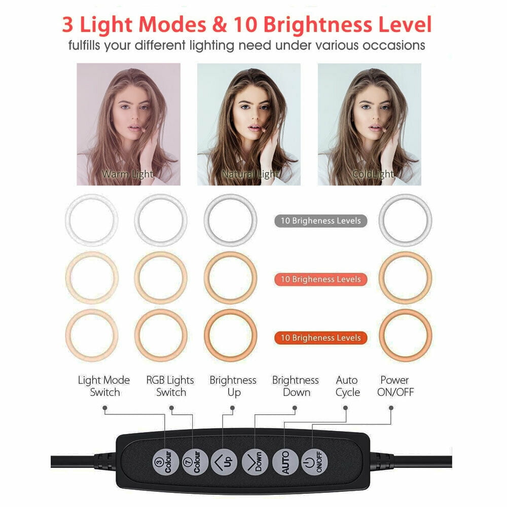 Vivitar Vlog Essentials 12 Inch Full Color RGB LED Ring Light 360 ...