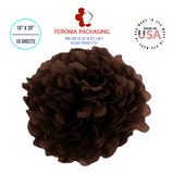 Chocolate Tissue Paper Squares, Bulk 10 Sheets, Presents by Feronia ...