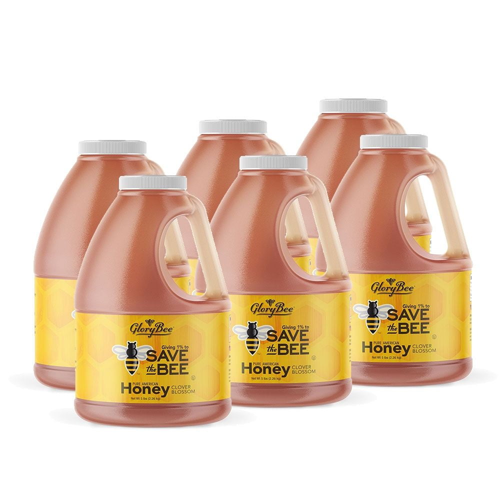 GloryBee, SAVE the BEE Clover Honey - 6/5 LB - Walmart.com