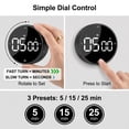 Black Rechargeable Magnetic Digital Timer for Cooking Studying and ...